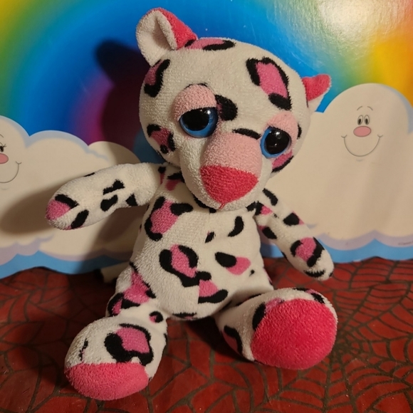 Toys | Goffa Plush Stuffed Leopard Cheetah Pink Black Spots Big Blue ...